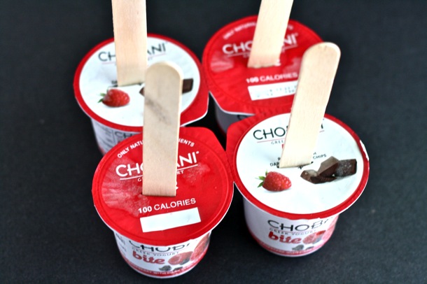 FROZEN RASPBERRY CHOCOLATE CHUNK GREEK YOGURT POPS | cait's plate