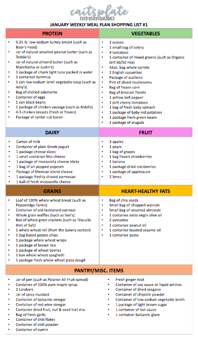 Weekly Meal Plan plus Shopping List 5 Breakfasts Lunches Snacks Weekly Meal Plan plus Shopping List 5 Breakfasts Lunches Snacks
